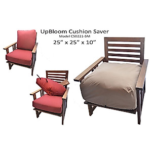 UpBloom | Waterproof Seat Cushion Covers - Quick On/Off for Easy Storage, Lightweight Outdoor Chair Cushions Cover, Washable Covers for Patio Chair Cushions, Outdoor Cushions Cover for Patio Furniture