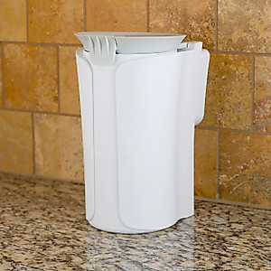 Everyday Solutions Wipes Dispenser - Easy-to-Open, Airtight Wipe Holder - Wall Mount or Countertop Use - Great for Disinfecting, Glass, or Flushable Wet Wipes - Fits Any 75 Count Cylindrical Container