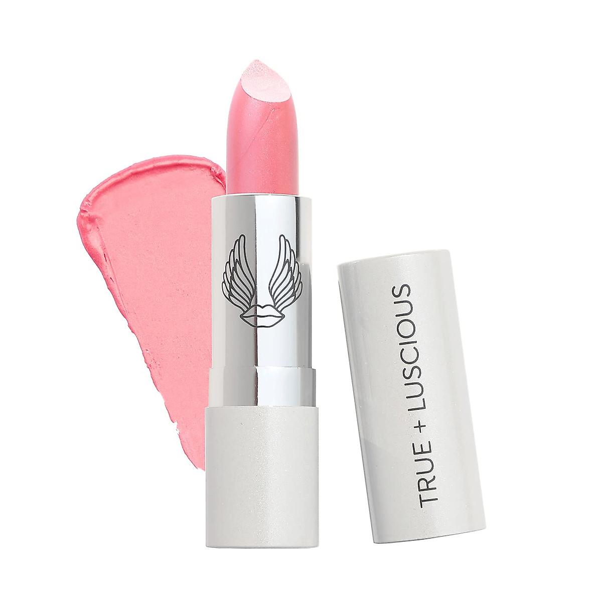 True + Luscious Super Moisture Lipstick – Clean, Vegan and Cruelty Free – Lasting Hydration for Dry Lips with a Satin Finish – Breathless Pink