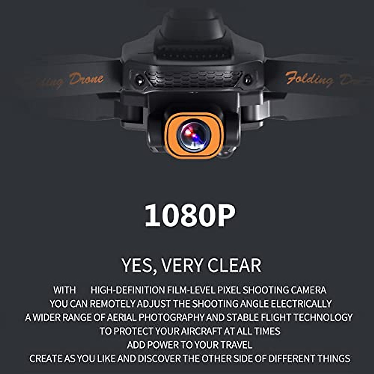 Dual 1080P HD FPV Camera Remote Control Mini Drone Toys for Adults Boys Girls - One Key Start Speed Adjustment Altitude Hold Headless Mode Trajectory Flight RC Foldable Drone Toys