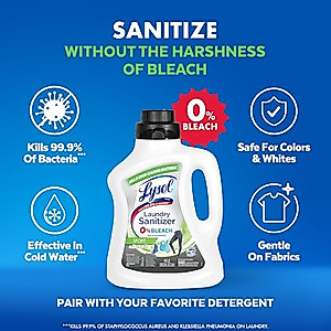 Lysol Sport Laundry Sanitizer Additive, Sanitizing Liquid for Gym Clothes and Activewear, Eliminates Odor Causing Bacteria, 90oz