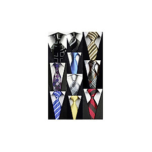 veegood Men's Classic Neck Ties for Men 10 Pack Classy Men's Tie Woven Jacquard Ties Party Suit B10VG01