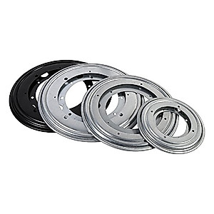 Heavy Duty Lazy Susan Turntable 360 Degree Rotating Swivel Steel Ball Bearing Stand for Kitchen Cabinet-Round Shape, 8"-Sliver