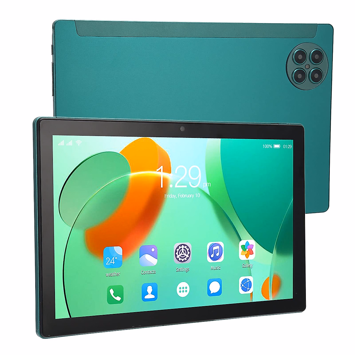 10 Inch Gaming Tablet for Android 12, 8GB 256GB Octa Core, 5G WiFi Dual Cameras 4G LTE Calling Tablet, for Learning, Working, Office, Travel, Green