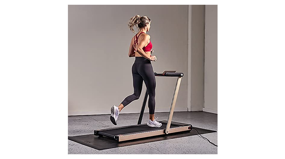 Sunny Health & Fitness Asuna Space-Saving Treadmill | Foldable & Portable