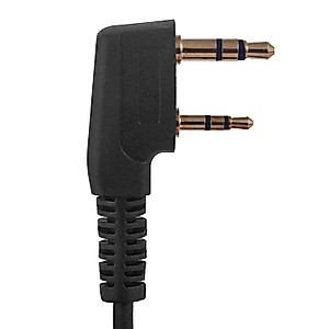 KANMIT Kenwood Walkie Talkie Earpiece Headset for Baofeng uv-5r uv-9r bf-888s bf-f8hp tk-2202 tk-2402 tk-3402 nx-200 nx-320 Icom Retevis Radio with PU G Shape Ear-Hook and PTT mic (2 Pack)