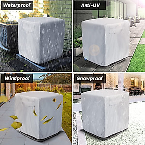 STARTWO Ac Cover for Outside Unit-Heavy Duty Waterproof Durable Air Conditioner Covers for Winter-Windproof Outdoor Carrier Central Air Covers for Outside Units,34Lx34Wx30H Inches