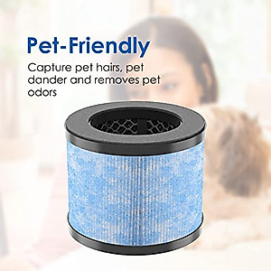 Flintar True HEPA Filter Replacement, Compatible with Okaysou AirMic4S and Miko C102 IBuki Air Purifier, 3-in-1 Pre-filter, H13 Grade True HEPA and Activated Carbon Filter Set, 2-Pack