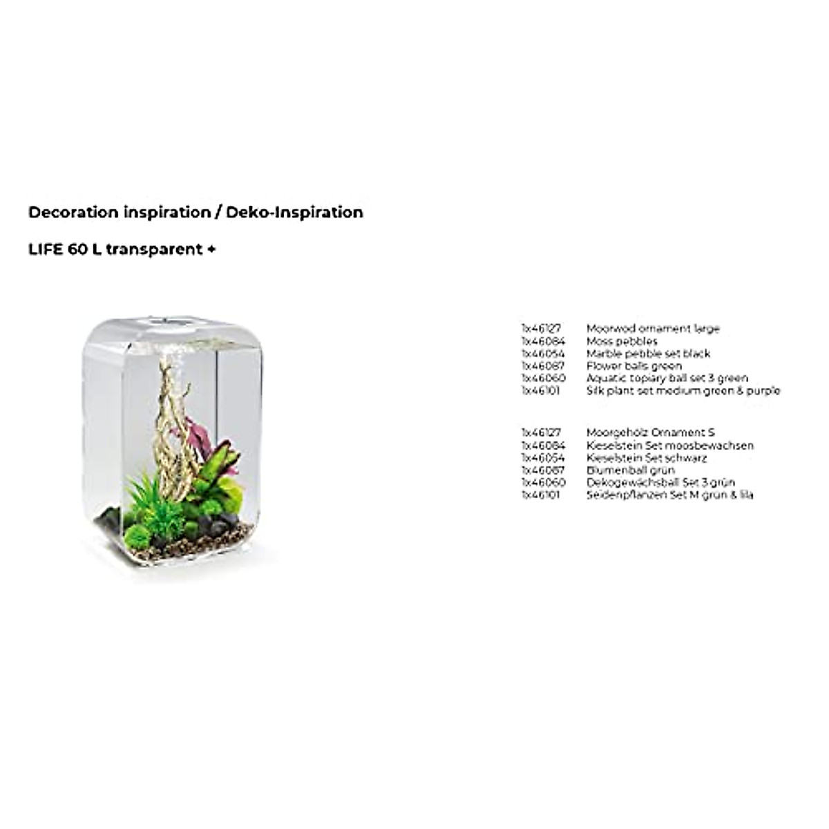 biOrb Silk Plant Set Medium Green & Purple