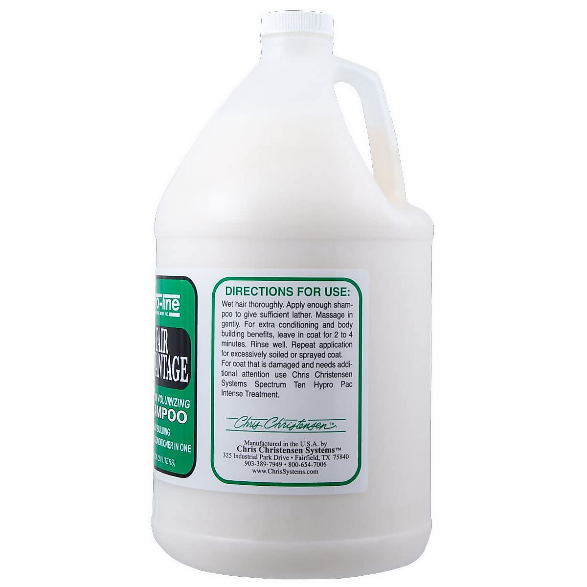 Chris Christensen Pro-Line Fair Advantage Shampoo & Conditioner - Premium Volumizing Shampoo for Dogs - Build Body while providing Moisture - Anti Static Formula - 2 in 1 Shampoo & Conditioner-Gallon