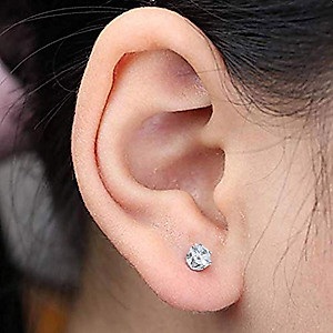 SLVIEKAE 12 Pcs Ear Piercer Kit, Ear Piercing Kit Ear Piercing Gun Kit Disposable Self Ear Piercing Gun Kit with Earring Studs Safety Ear Piercing Gun Kit Tool (Silver)