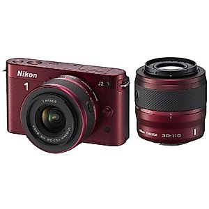 Nikon 1 J2 Camera Body White + NIKKOR VR 10-30mm Lens KIT RED International Version (No Warranty)