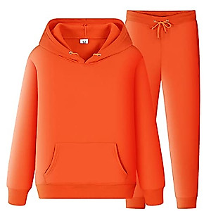 My Orders Placed Recently By Me Sweatsuits For Men 2 Piece Tracksuits Casual Long Sleeve Sweatsuits Sets Long Pant Breathable Hooded Sweatsuits Tracksuits With Pockets Orange S