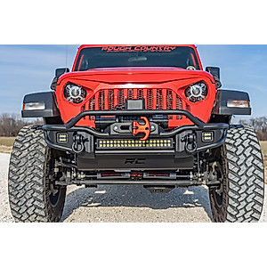 Rough Country Tubular Front Bumper for 07-24 Jeep Gladiator JT/JK & JL - 10647