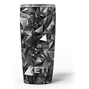 Design Skinz Black 3D Diamond Surface - Skin Decal Vinyl Wrap Kit Compatible with The Yeti Rambler Cooler Tumbler Cups