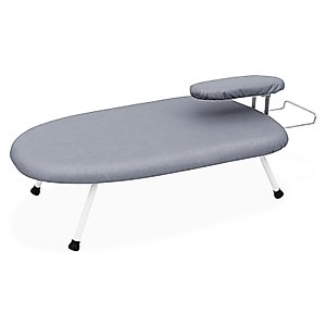 AKOZLIN Tabletop Ironing Board 23.6" L x 14''W x 7''H with Removable Sleeve Board - Folding Legs Cotton Cover Travel Countertop Iron Board