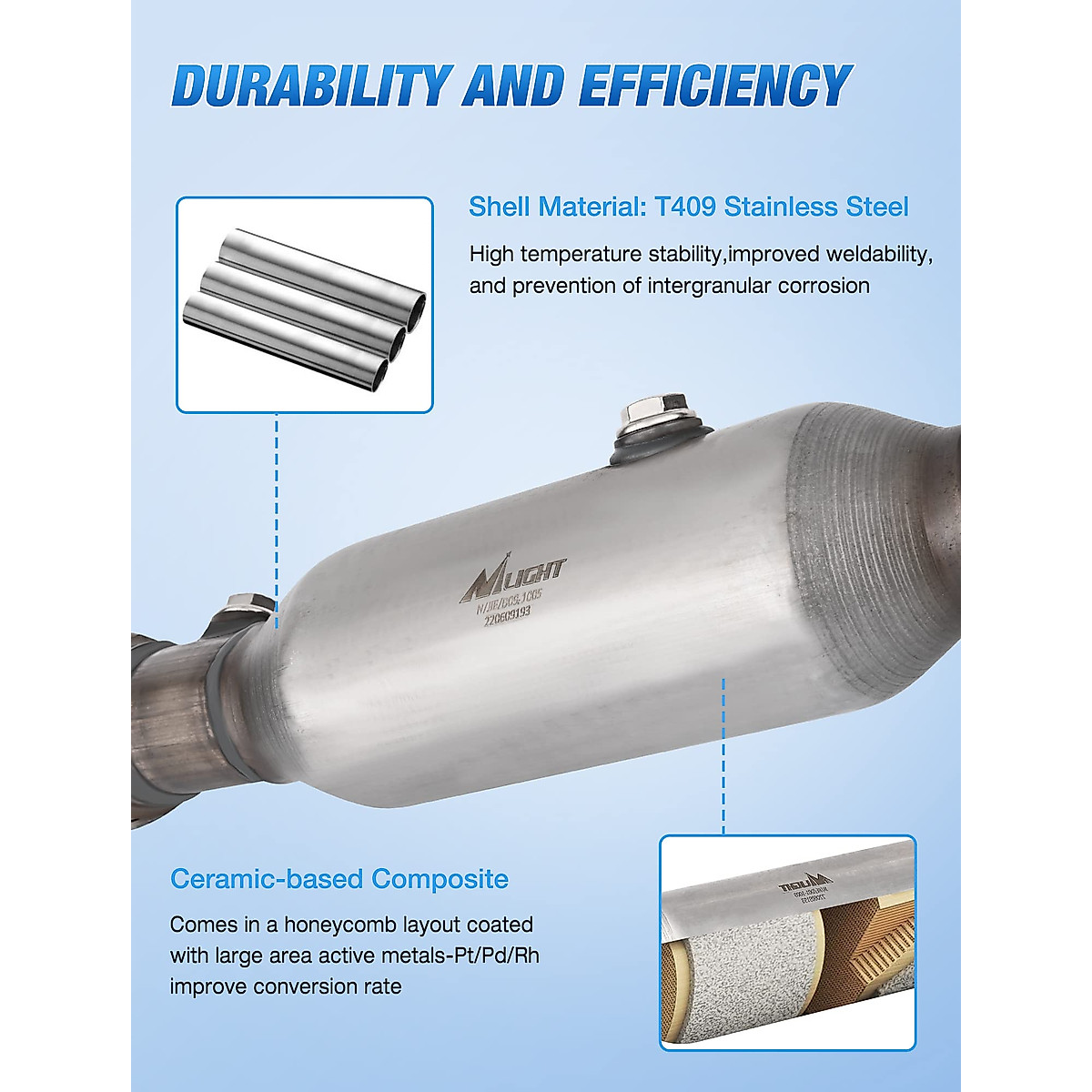 Nilight Catalytic Converter for Chrysler 200 2011-2014 / Sebring 2007-2010 / Dodge Avenger 2008-2012 / Caliber 1.8L/2.0L/2.4L F.W.D only 2007-2012 / Journey 2009-2018 / Jeep Compass Patriot 2007-2017