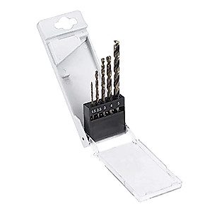 uxcell High Speed Steel M35 Jobber Twist Drill Bit Set for Stainless Steel Alloy Wood 1.5mm - 5mm 5 Pcs