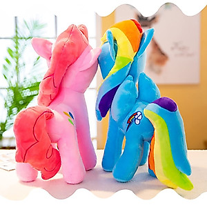 SUEMIA Unicorn Plush Doll Toy Gifts for Game Fans and Kids Birthday Christmas Toys Figures Decoration for Boys Girls (Rainbow Dash, 30cm)