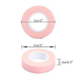 Etercycle 6 Rolls Lash Extension Tape, Eyelash Tape Micropore Breathable Adhesive Fabric Lashes Tape for Eyelash Extension Supply Tools, 1/2'' x 10 Yards Each Roll (Pink)