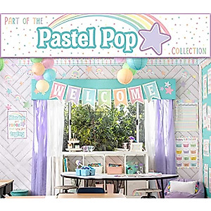 Teacher Created Resources Pastel Pop Rainbows Die-Cut Border Trim, 35 Feet