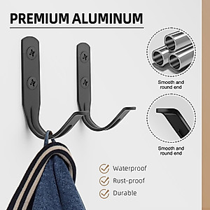 LALA DOLCE 12PCS Hooks for Hanging - Coat Rack Hooks Wall Mount with Screws - Perfect for Coats, Towels, Backpacks, Hats, Dog Leashes, Coffee Mugs - Versatile and Durable