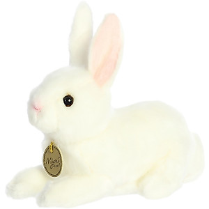 Aurora® Realistic Miyoni® American White Rabbit Stuffed Animal - Lifelike Detail - Cherished Companionship - 8 Inches
