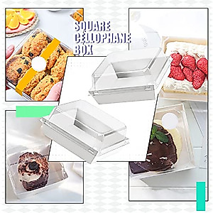 Cmkura 50 Pack 5" White Square Disposable Paper Charcuterie Boxes Food Containers Bakery Boxes for Cake, Cookies, Sandwich