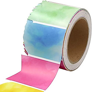 Watercolor Pennants Bulletin Board Border Die-Cut Scalloped Border Trim for Classroom 52ft One Roll