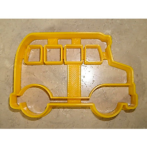 SCHOOL BUS DETAILED SIDE VIEW STUDENT TRANSPORTATION COOKIE CUTTER MADE IN USA PR837