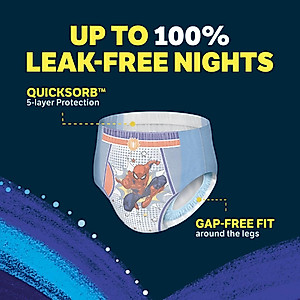 Goodnites Boys' Nighttime Bedwetting Underwear, Size Extra Small (28-43 lbs), 44 Ct (2 Packs of 22), Packaging May Vary