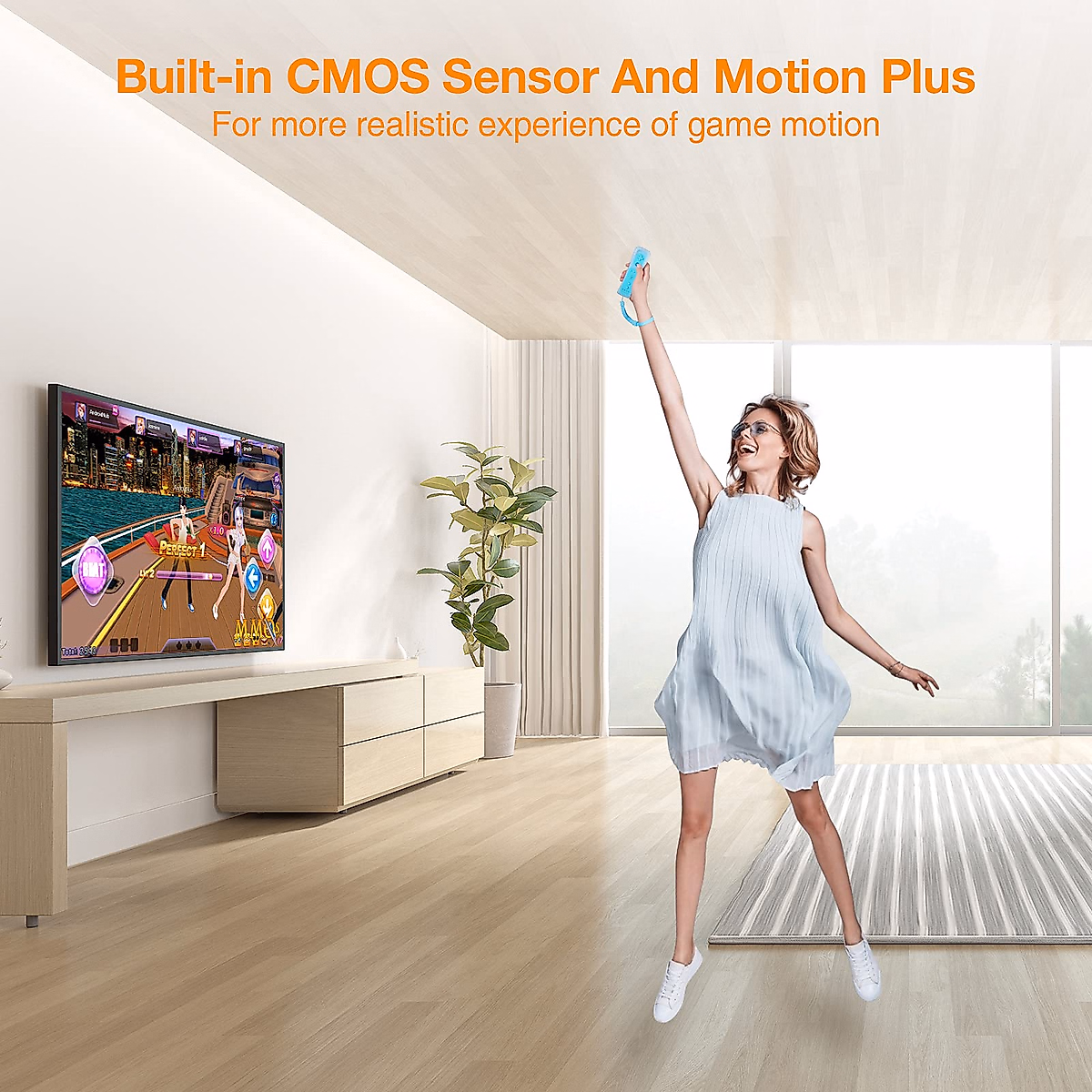 2-Pack Wii Remote Controller, 2 in 1 Wii Remote with Motion Plus for Nintendo Wii and Wii U, Wireless Wii Controller with Silicone Case and Wrist Strap (Pink and Blue)