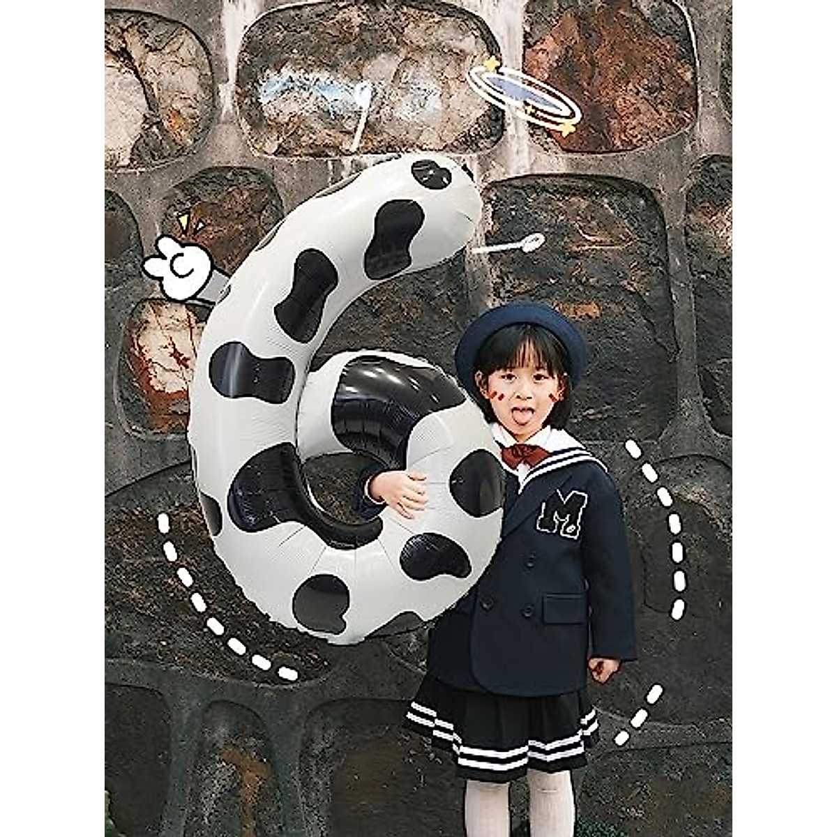 Gallasy 40-Inch Cow Print Number Balloon, Huge Cow Number 30 Foil Helium Balloon for 30th Birthday Party Decoration, 30th Anniversary, 30th Birthday Decorations for Women & Men