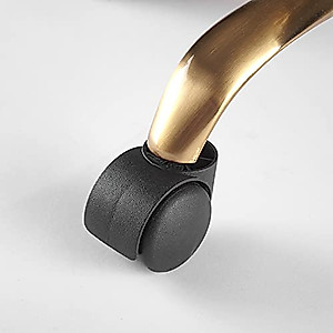 Urban Shop Acrylic Rolling Desk Chair, Tan 21.25D x 19.68W x 34H Inch