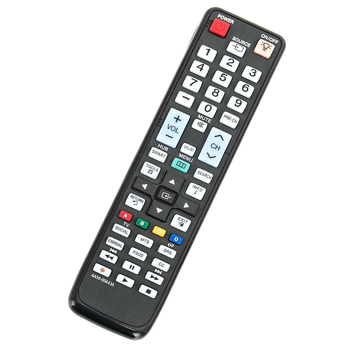 AA59-00443A Replacement Remote Control fit for Samsung TV UN32D6000 UN40D6000 UN46D6000 UN55D6000 UN40D6050 UN46D6050 UN55D6050 UN32D6000SF UN40D6000SF UN46D6000SF UN55D6000SF AA59-00442A AA59-00441