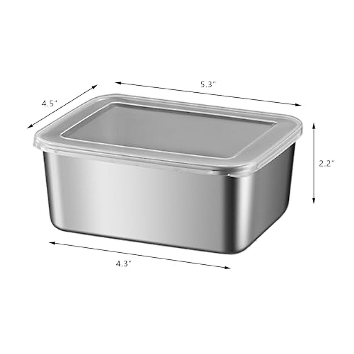 Pujito Stainless Steel Food Storage containers with Lids Snack Containers Food Prep Containers Stackable Small Bowls for Salad, Sandwich, Fruit, Ice Cream (6)