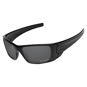 PapaViva Replacement Lenses for Oakley Fuel Cell OO9096 Sunglasses Black Grey - Polarized