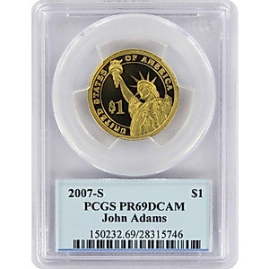 2007 Adams Presidential S Proof Presidential Dollar PR-69 PCGS