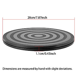 2 Pcs (8 Inch) Heavy Duty Rotating Swivel Stand - Lazy Susan with Steel Ball Bearings for Model Base/Rotating Plants/Crafts Stand Monitor/TV/Monitors/Potted Plants (360˚ Rotation)