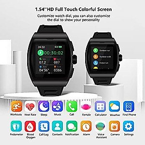 artfone Smart Watch for Men & Women, Fitness Activity Trackers and Smartwatches, Heart Rate Monitor Step Counter Blood Pressure Fitness Watch with Answer/Make Call, Alexa Built-in for Android iOS