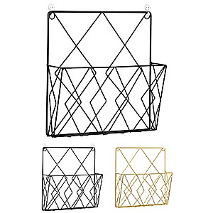 WskLinft Wall Shelf Modern Fashion Space-Saving Wall Mounted Book Magazines Storage Organization Rack for Home Decor (Black)