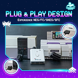 Mcbazel Brook Wing SNES to PS5/XB/Switch Pro Controller Adapter, Micro USB