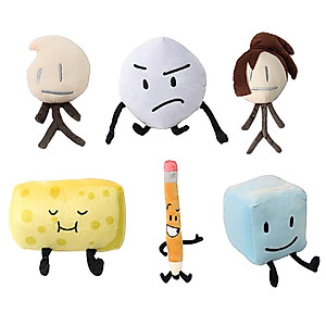 Anime Plush Stuffed Pillow: Evil Leaf/Loser/lollipop/Cake/Stone/Jelly Game Character Throw Pillow Plushies Cuddle Figure Soft Cushion Home Sofa Decoration 15-30cm(5.9-11.8in)