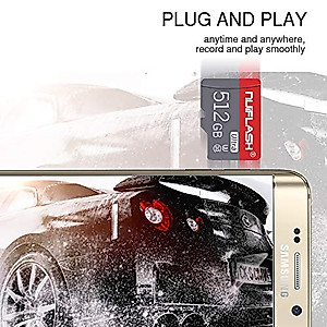 512GB MicroSDXC Memory Card Micro SD Card,TF Card 512GB High Speed Class 10 with SD Card Adapter