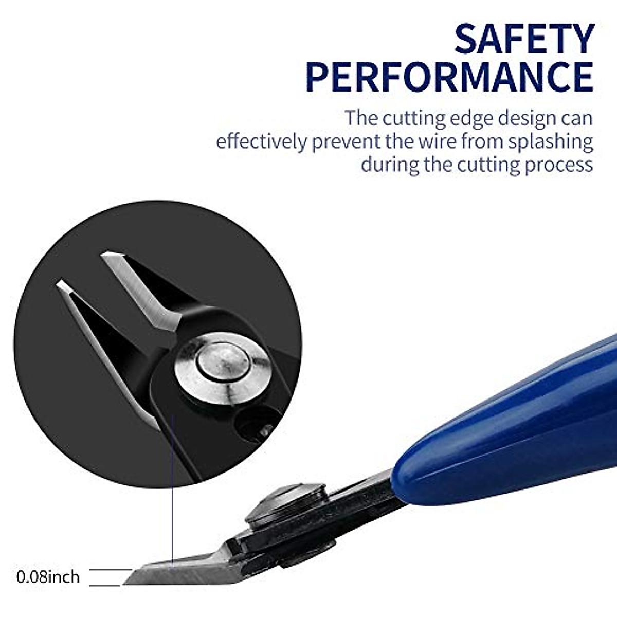 stedi 5 Inch Wire Cutters, Precision, Strongest and Sharpest Micro Shear Flush Cutter, Lightweight Micro Wire Cutter Ideal for Electronics, Aluminum Jewelry and narrow areas, Blue