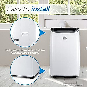 BLACK+DECKER 10,000 BTU Portable Air Conditioner up to 450 Sq.Ft. with Remote Control,White