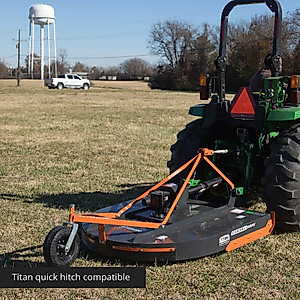 Titan Attachments 5 FT Standard Series Compact Rotary Brush Cutter, Slip Clutch PTO Shaft