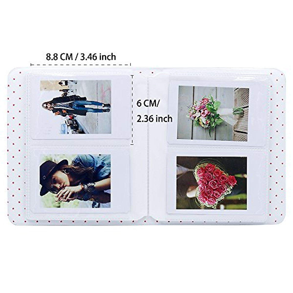Ablus 64 Pockets Mini Photo Album for Fujifilm Instax Mini 7s 8 8+ 9 25 26 50s 70 90 Instant Camera & Name Card (Blue n)