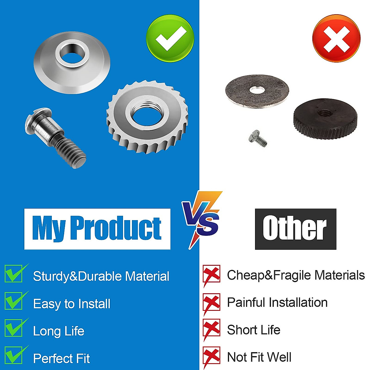 New Upgraded KT2326 Replacement Knife Gear Kits for Edlund 203 266 745-015 and 745-017 Electric Can Openers Parts