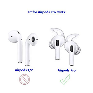 Ear Hooks for Airpods Pro, Culoda Anti-Slip Protective Case Cover for Apple AirPods Pro(DO NOT Fit for Charging Case) - 3 Pairs(White)
